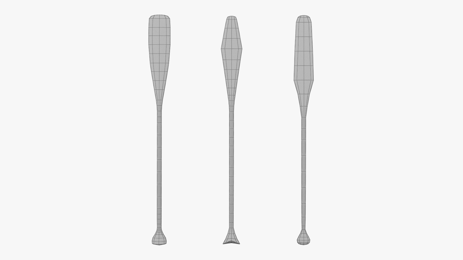 Native Paddles and Canoe 3D model - TurboSquid 2077910