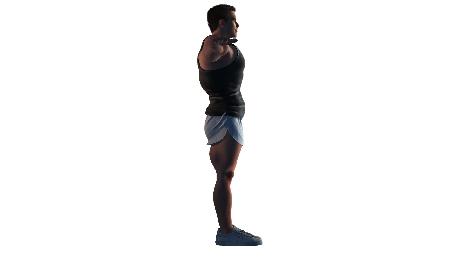 Mr Muscles Realistic Muscular Male Game Ready Character Rigged FBX OBJ ...