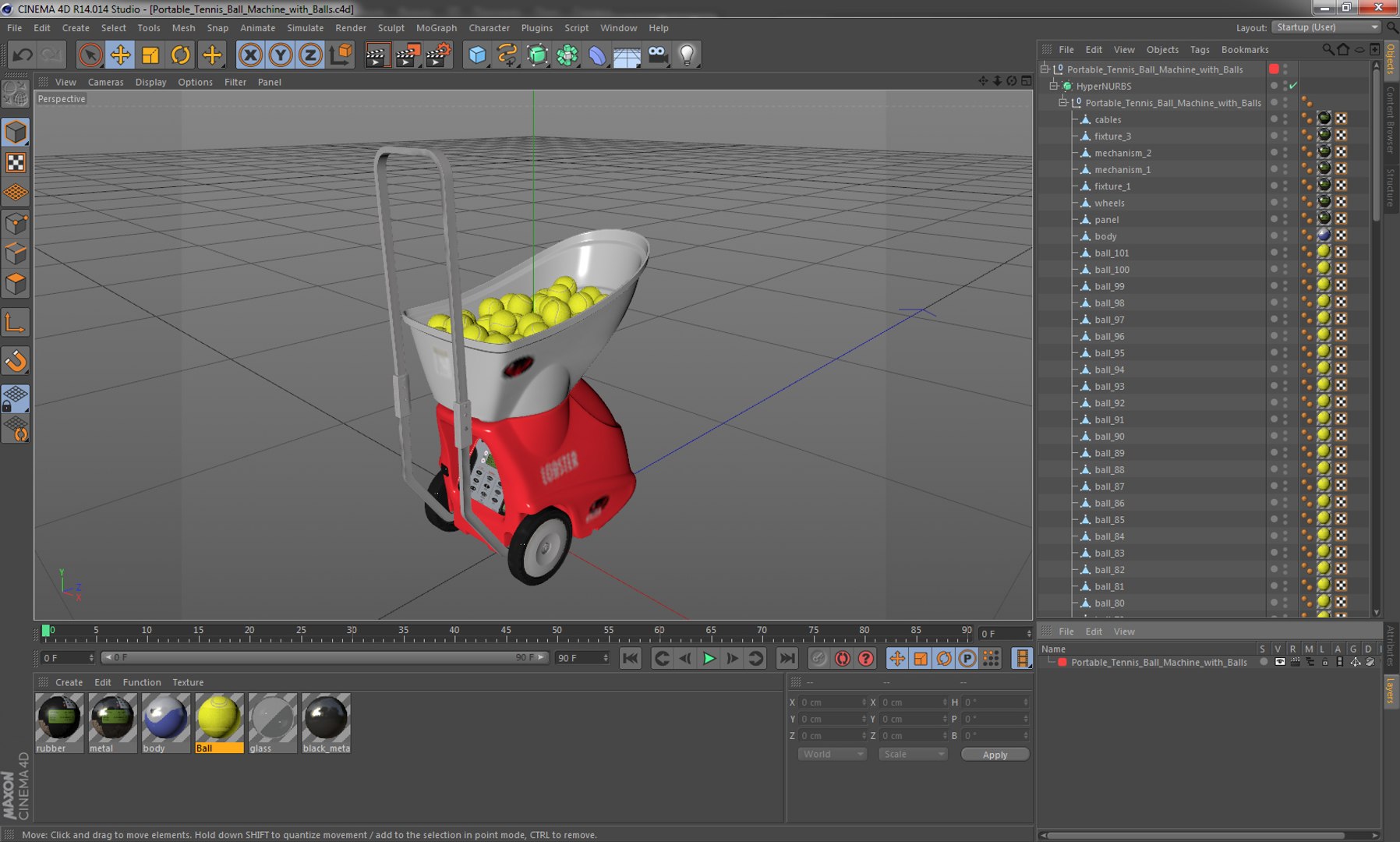 3D Portable Tennis Ball Machine - TurboSquid 1244857