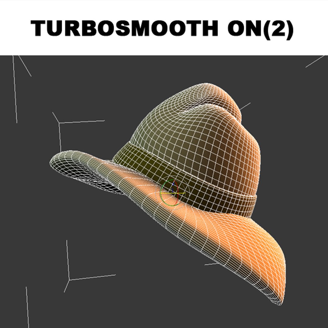 3d stylish male hat model