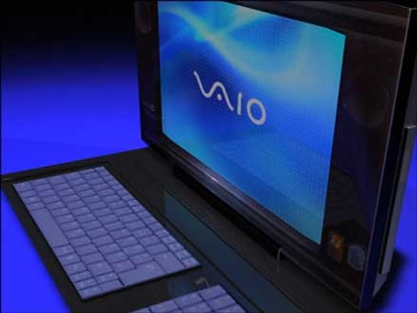 3d model sony laptop computer vaio
