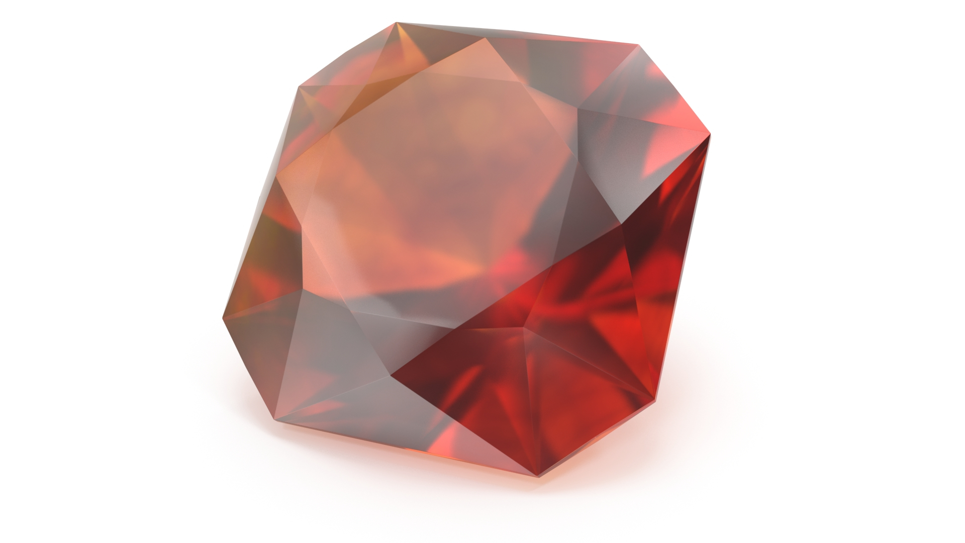 Asscher Cut Amber 3D - TurboSquid 1852329