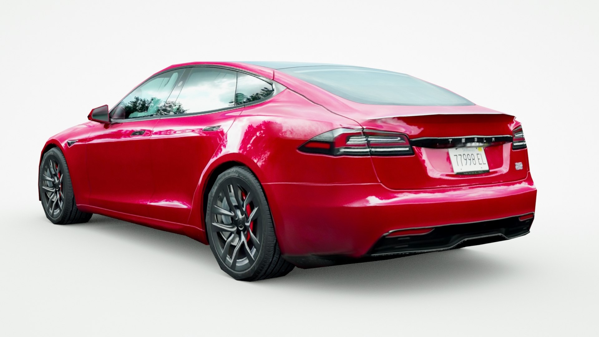 3D Tesla Model S Plaid 2024 Red - TurboSquid 2219804