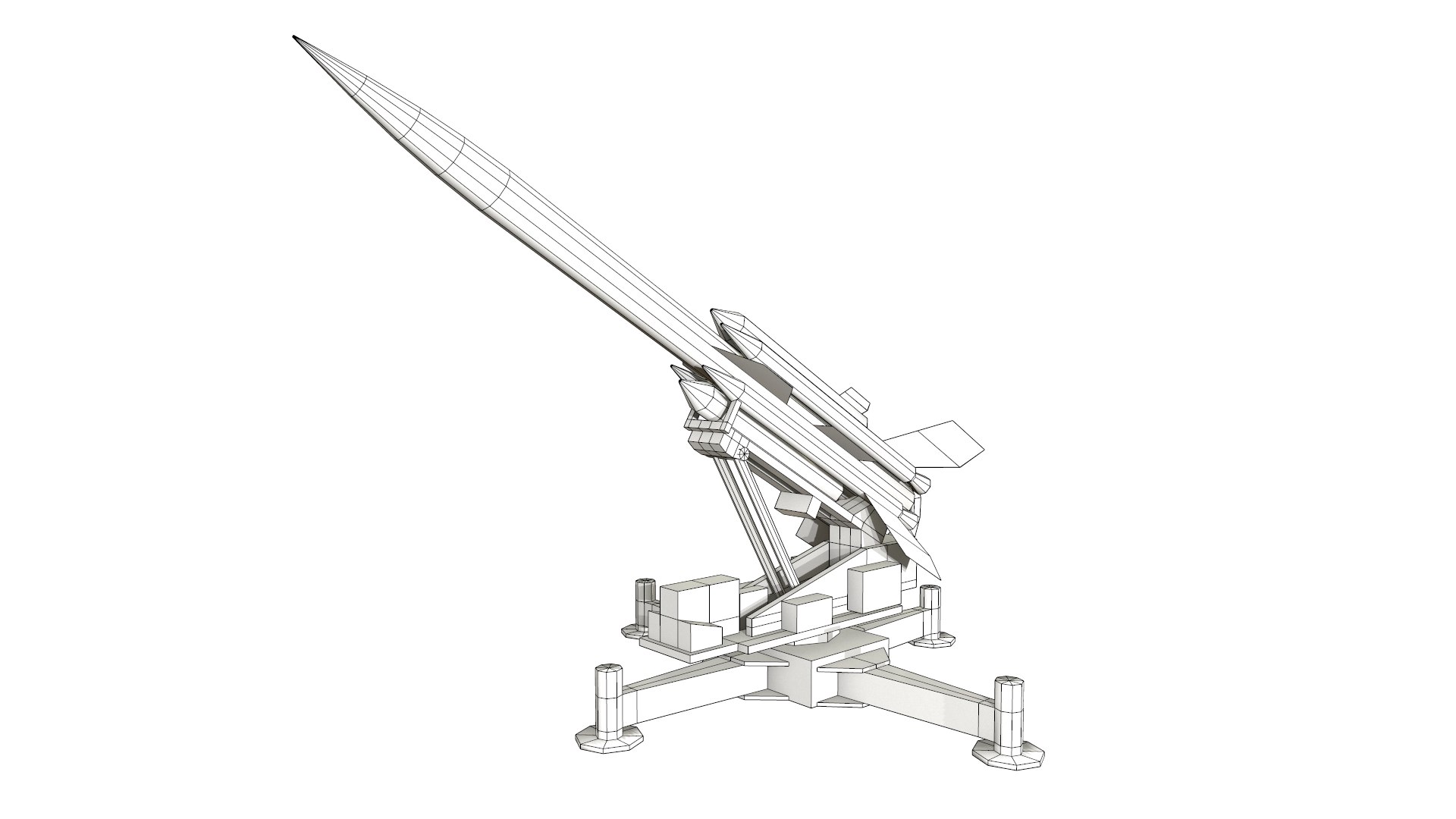 Bristol Bloodhound Missile Sam 3D Model - TurboSquid 1381138