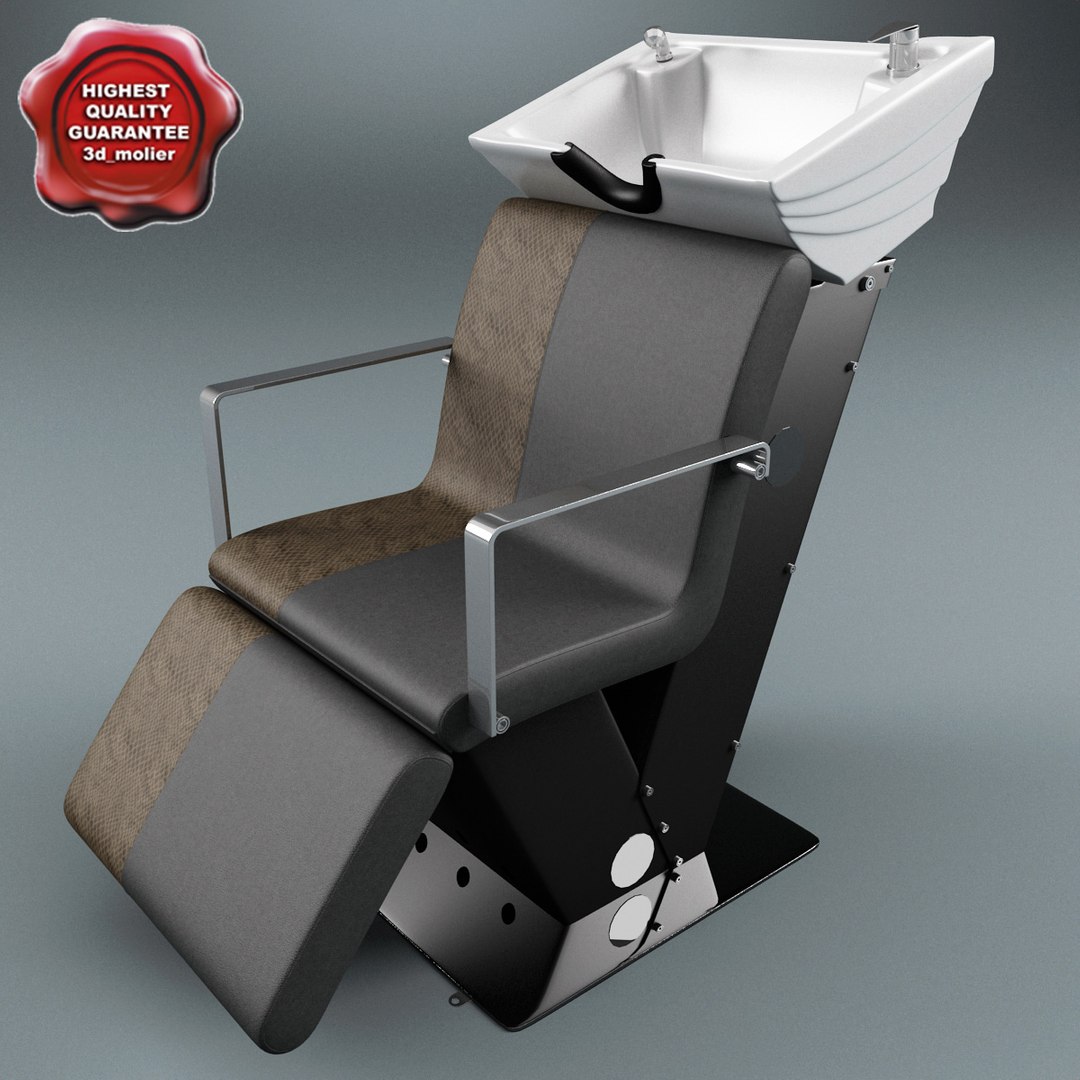 3d Model Salon Wash Point V2