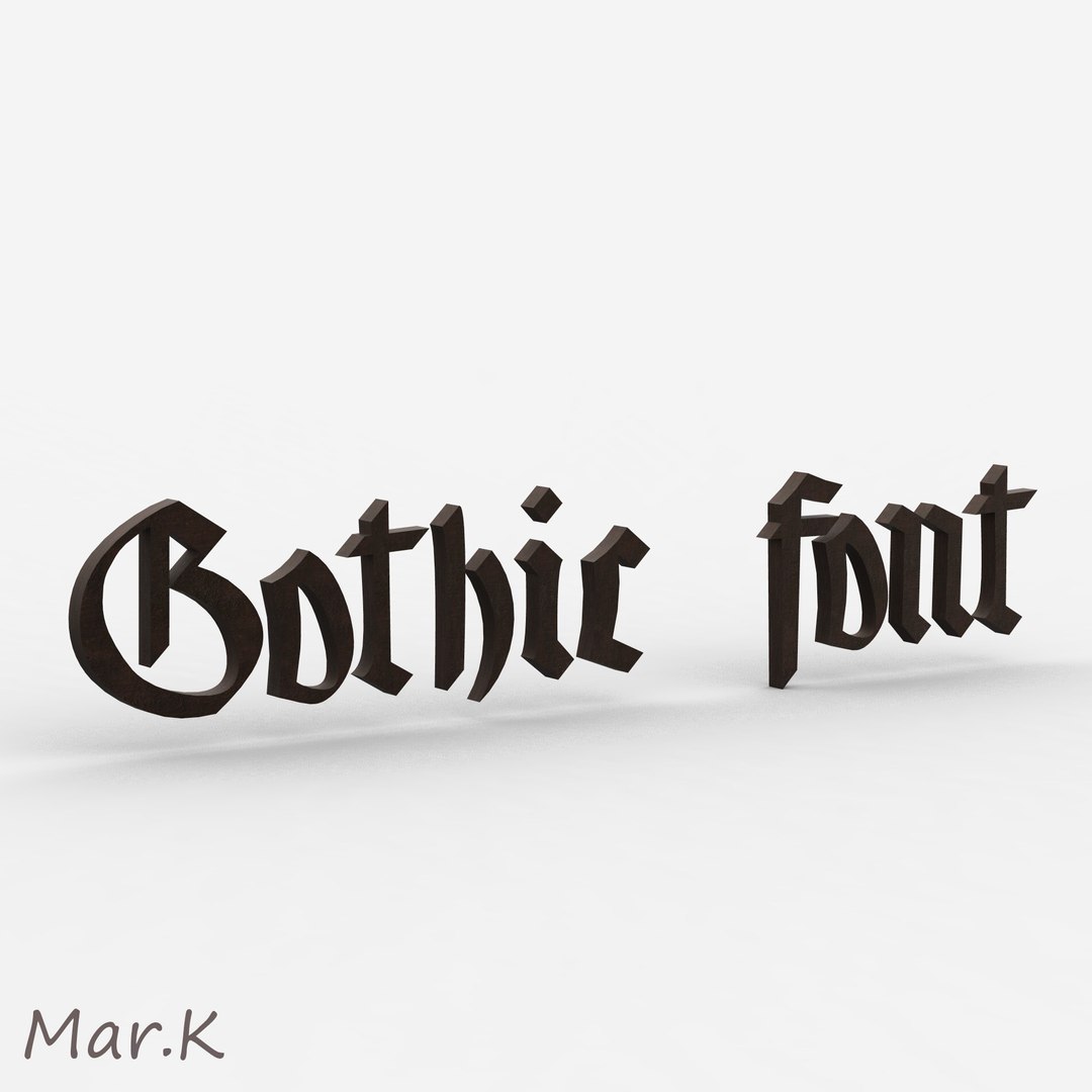 Gothic Font C4d