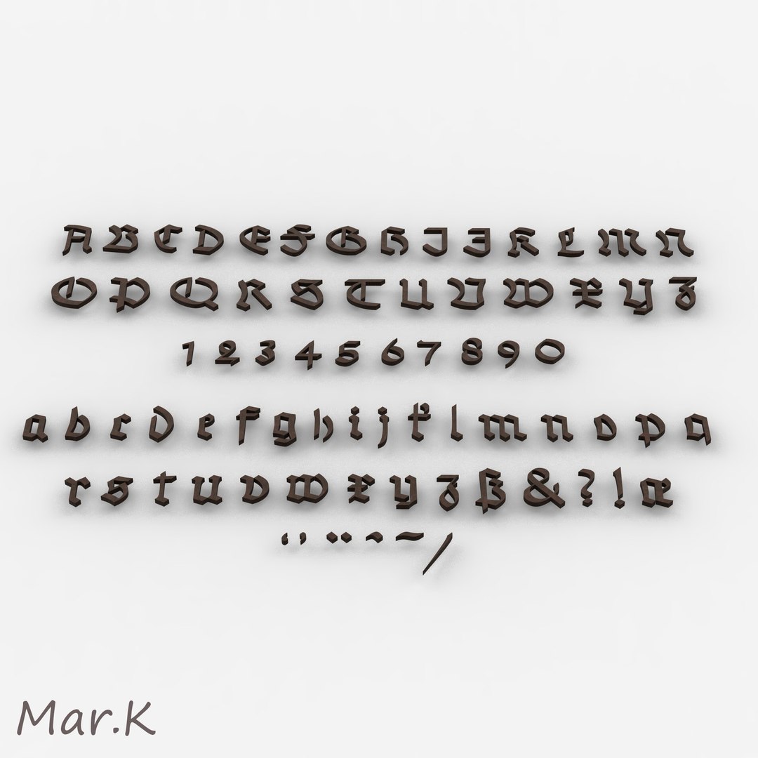 Gothic Font C4d