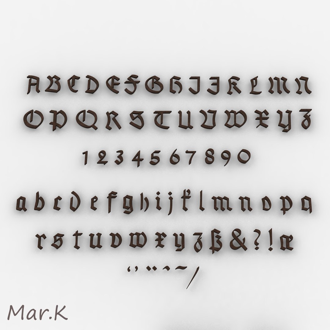 Gothic Font C4d