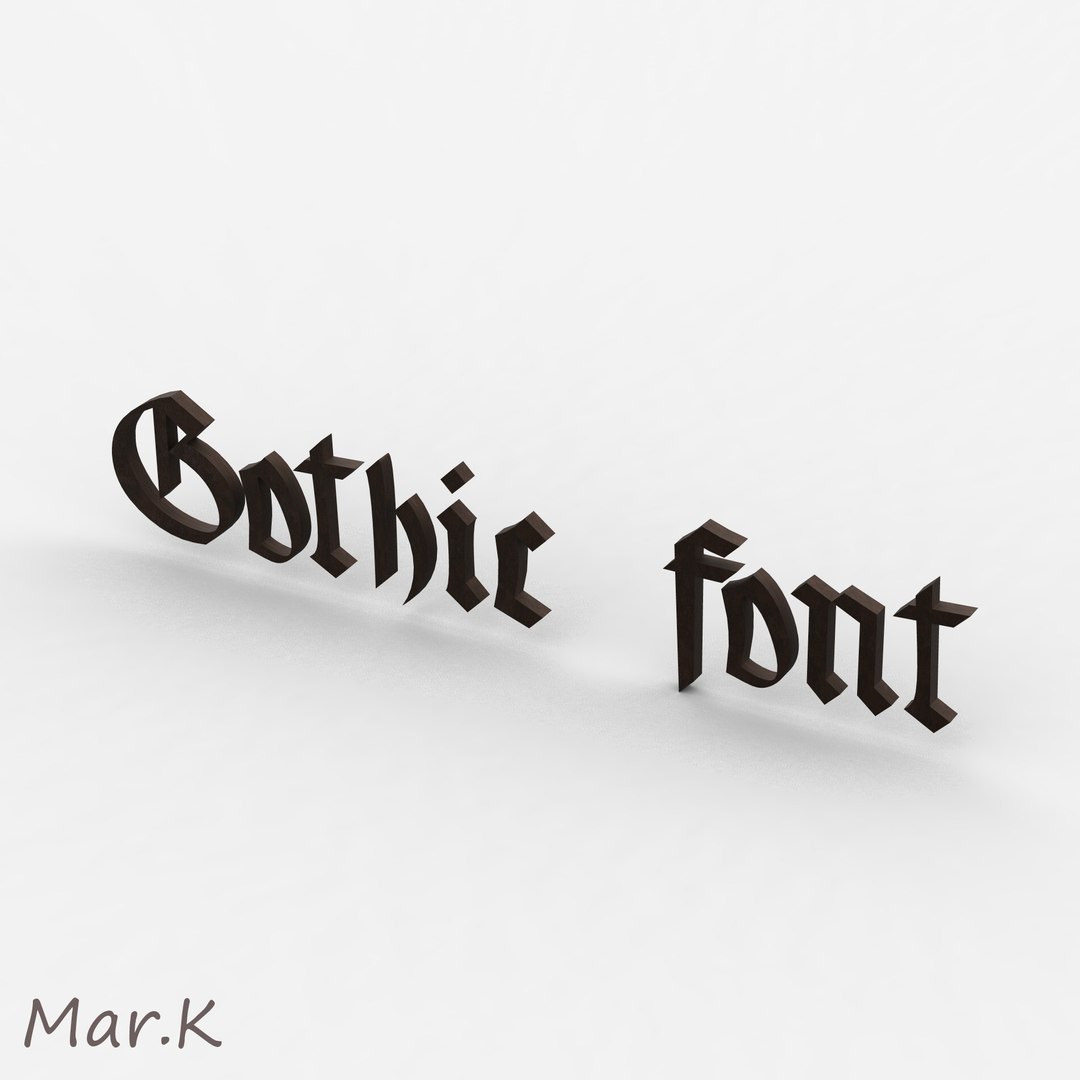 Gothic Font C4d