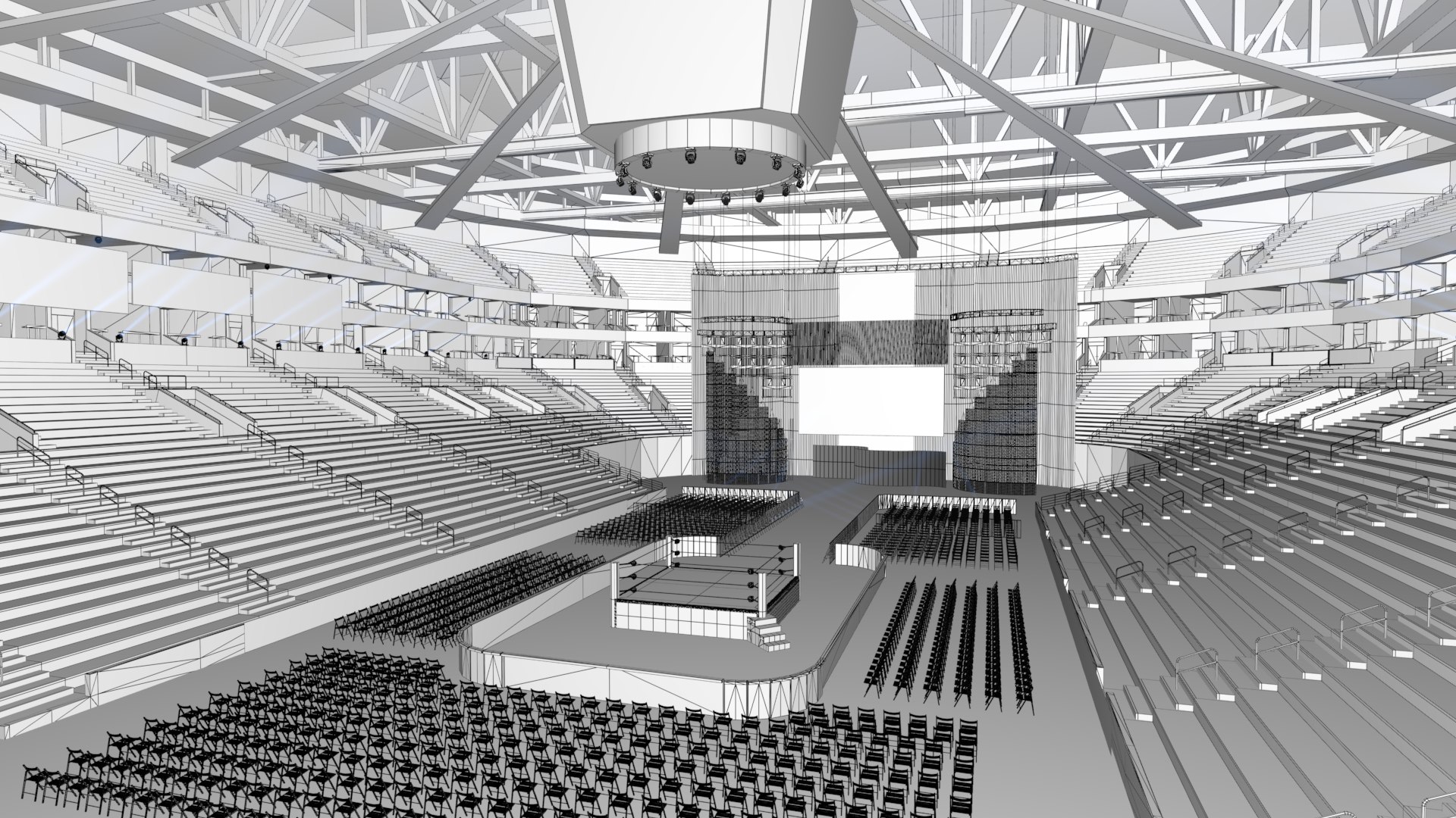 3D Model WWE Stadium - TurboSquid 2377547