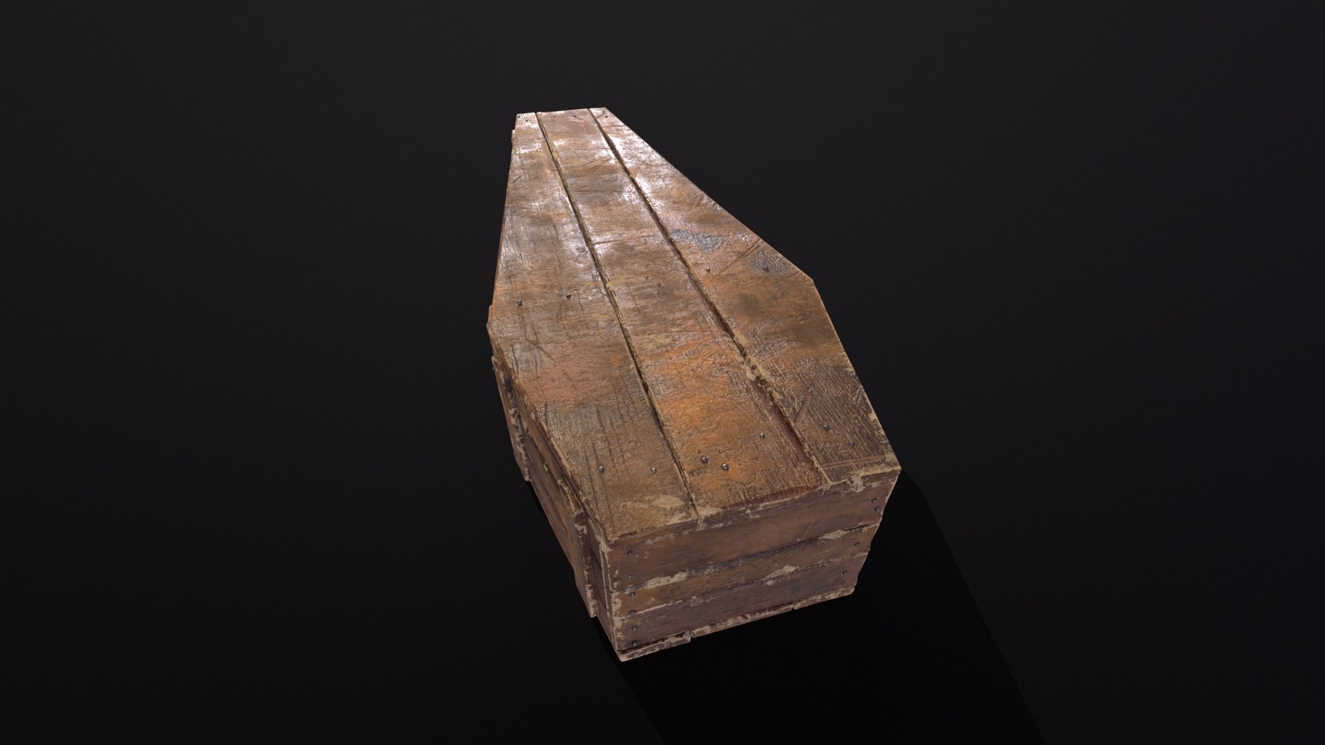 Rustic Wooden Coffin 3D - TurboSquid 2198324