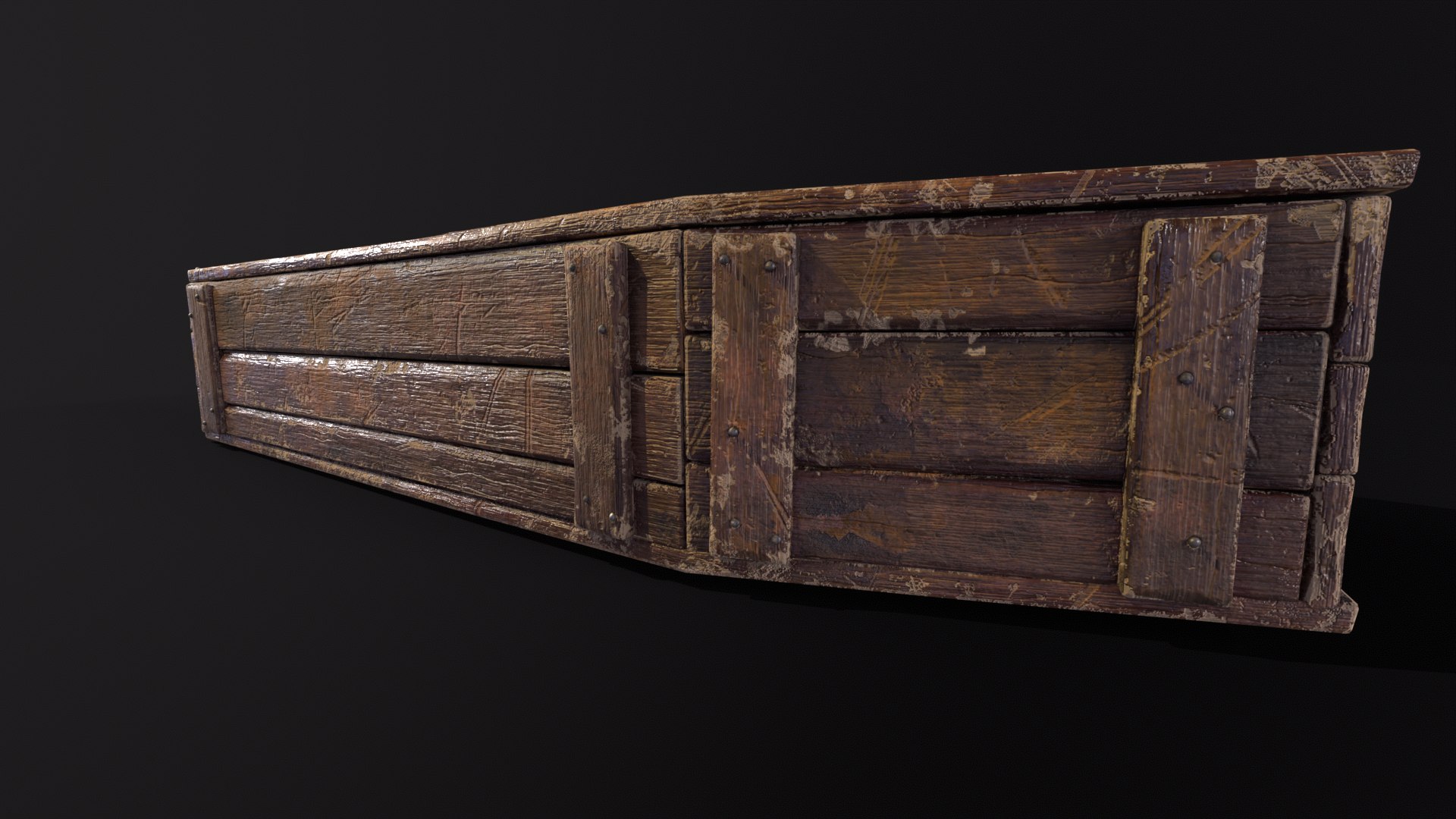 Rustic Wooden Coffin 3D - TurboSquid 2198324
