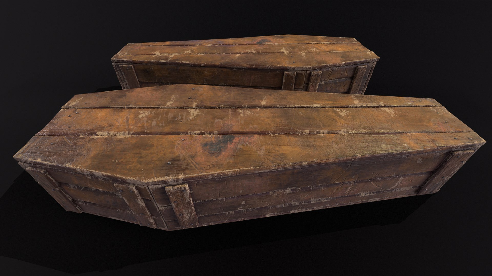 Rustic Wooden Coffin 3D - TurboSquid 2198324
