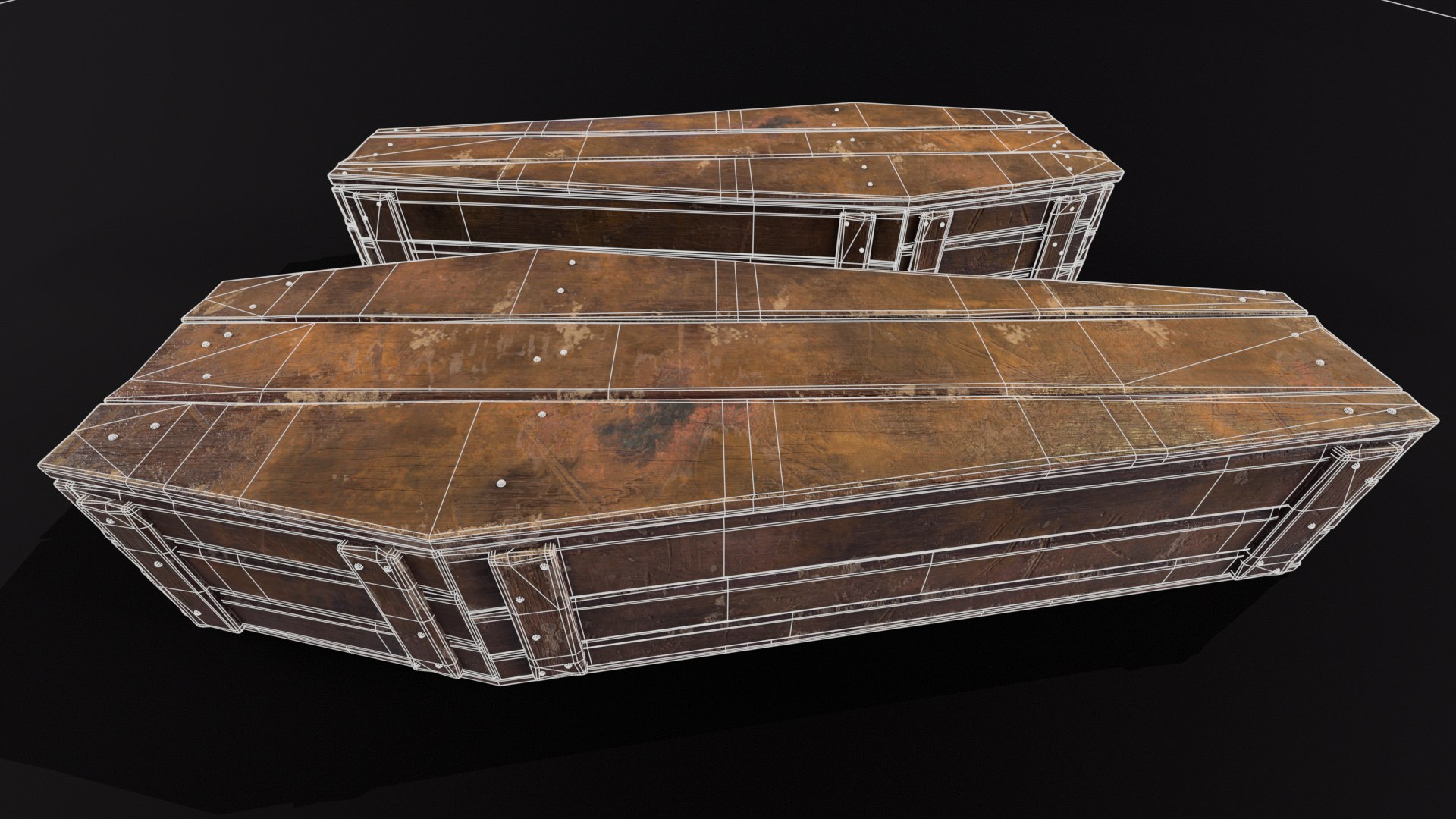 Rustic Wooden Coffin 3D - TurboSquid 2198324