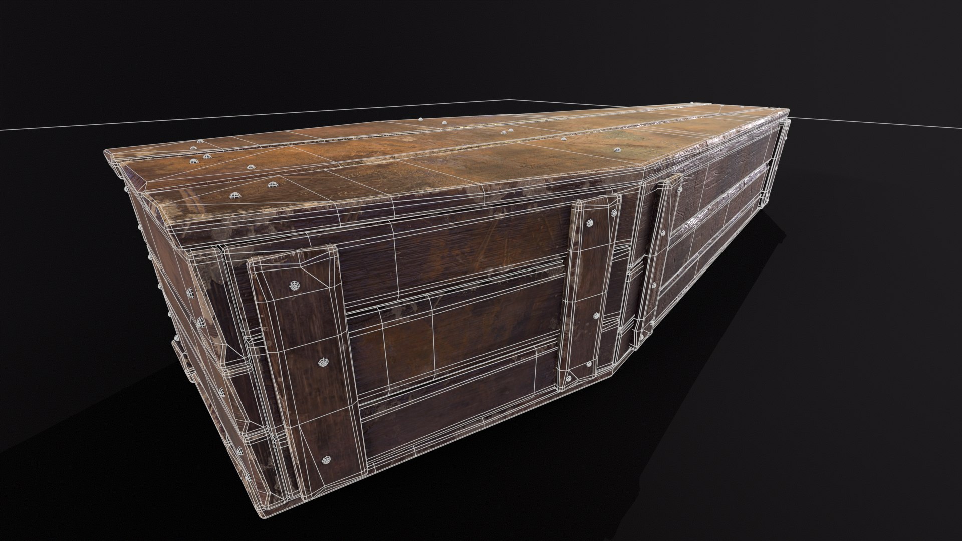 Rustic Wooden Coffin 3D - TurboSquid 2198324