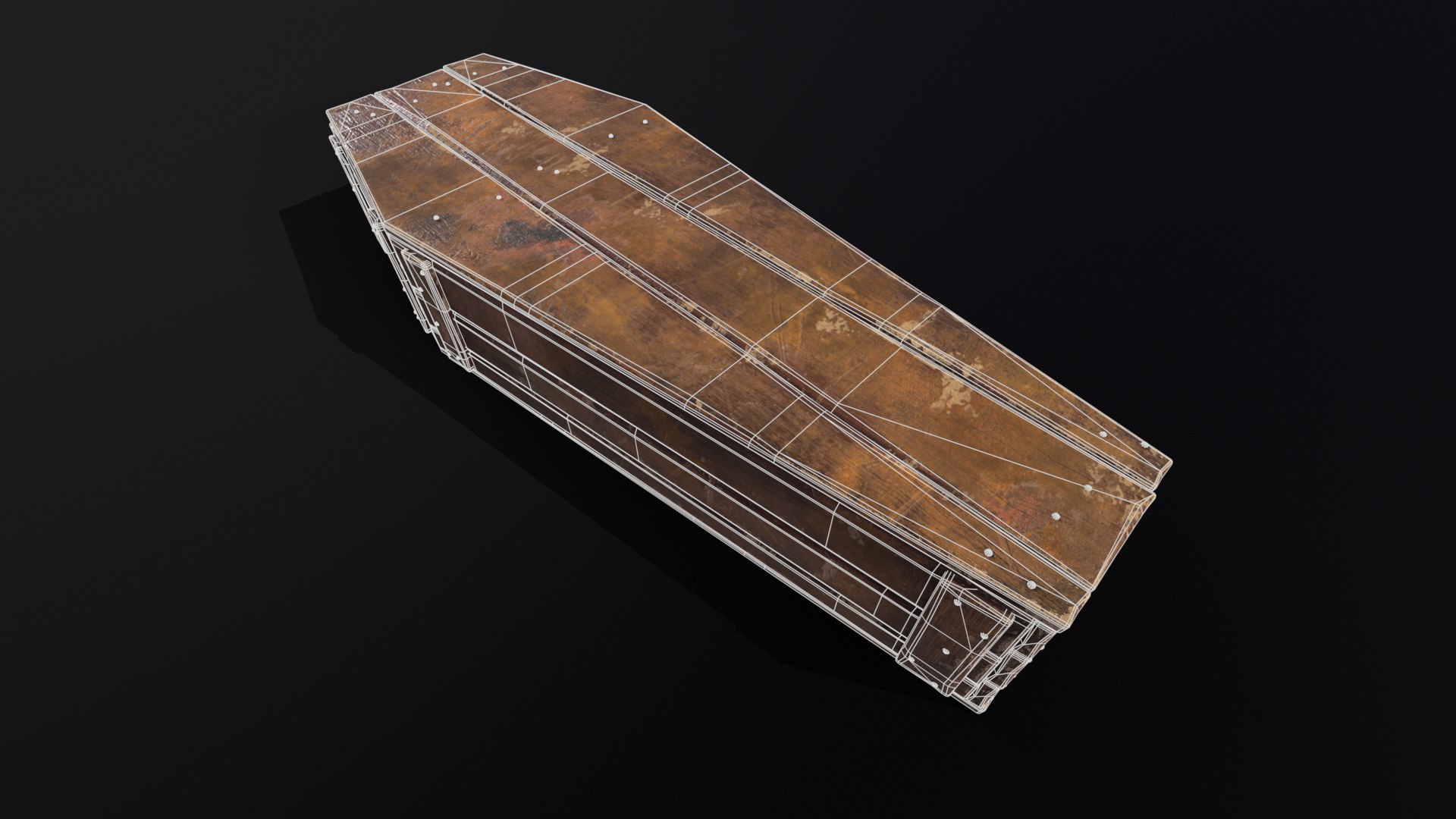 Rustic Wooden Coffin 3D - TurboSquid 2198324