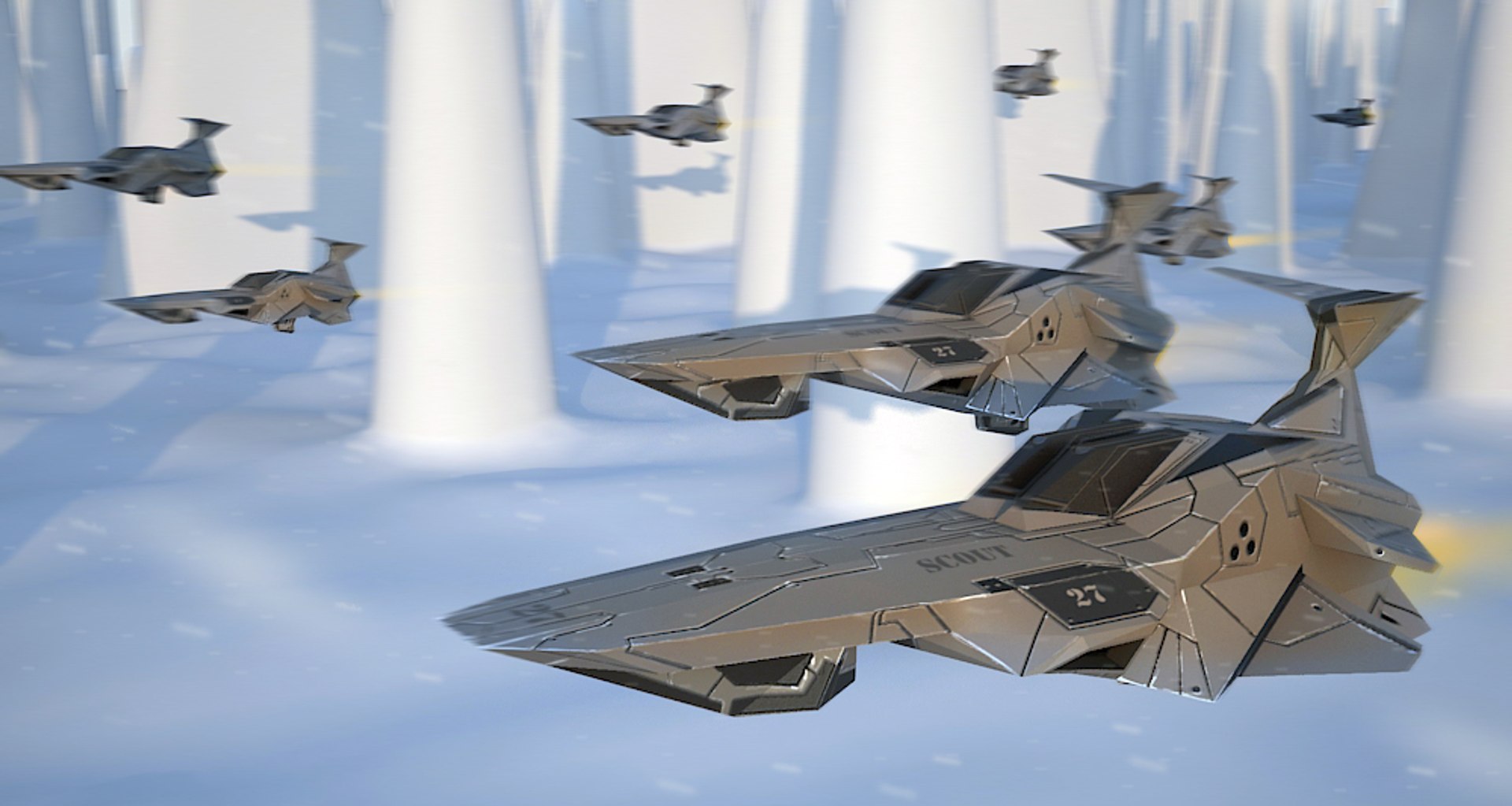3d Space Fighter Model