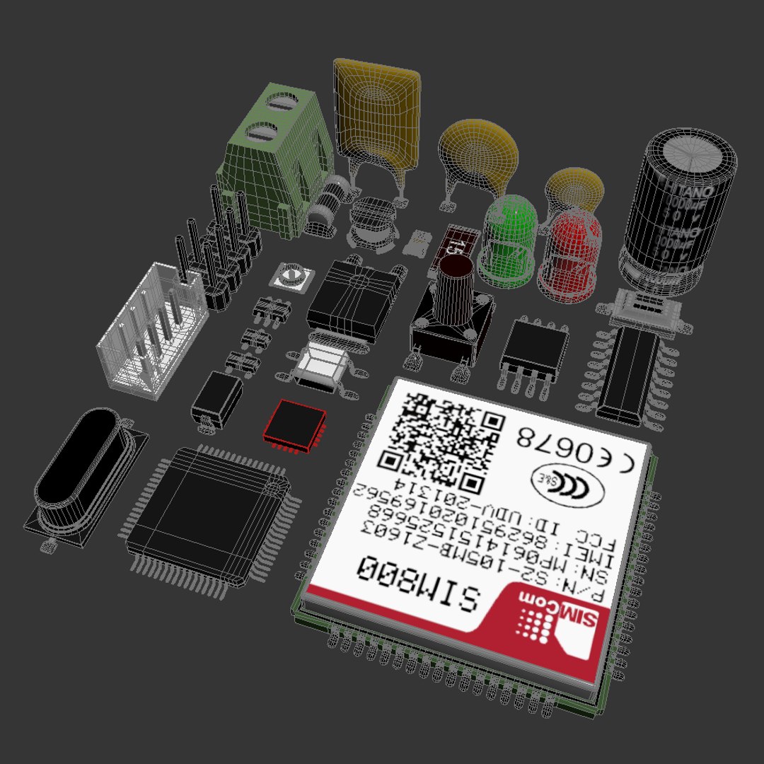 3D Model Electronic Components - TurboSquid 1347098