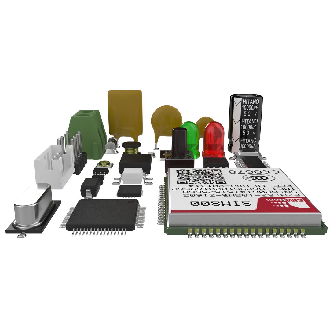 3D Model Electronic Components - TurboSquid 1347098