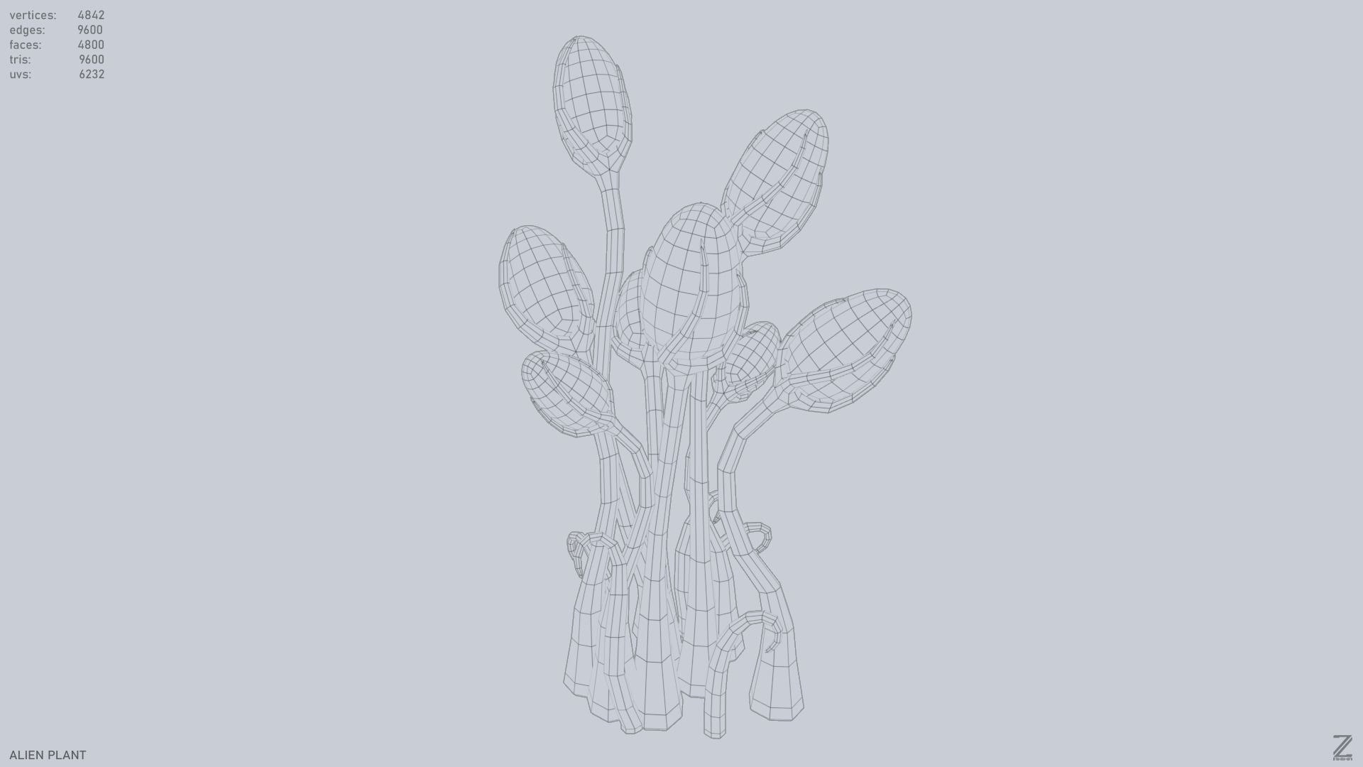 Alien Plant Collection Model - TurboSquid 2381238