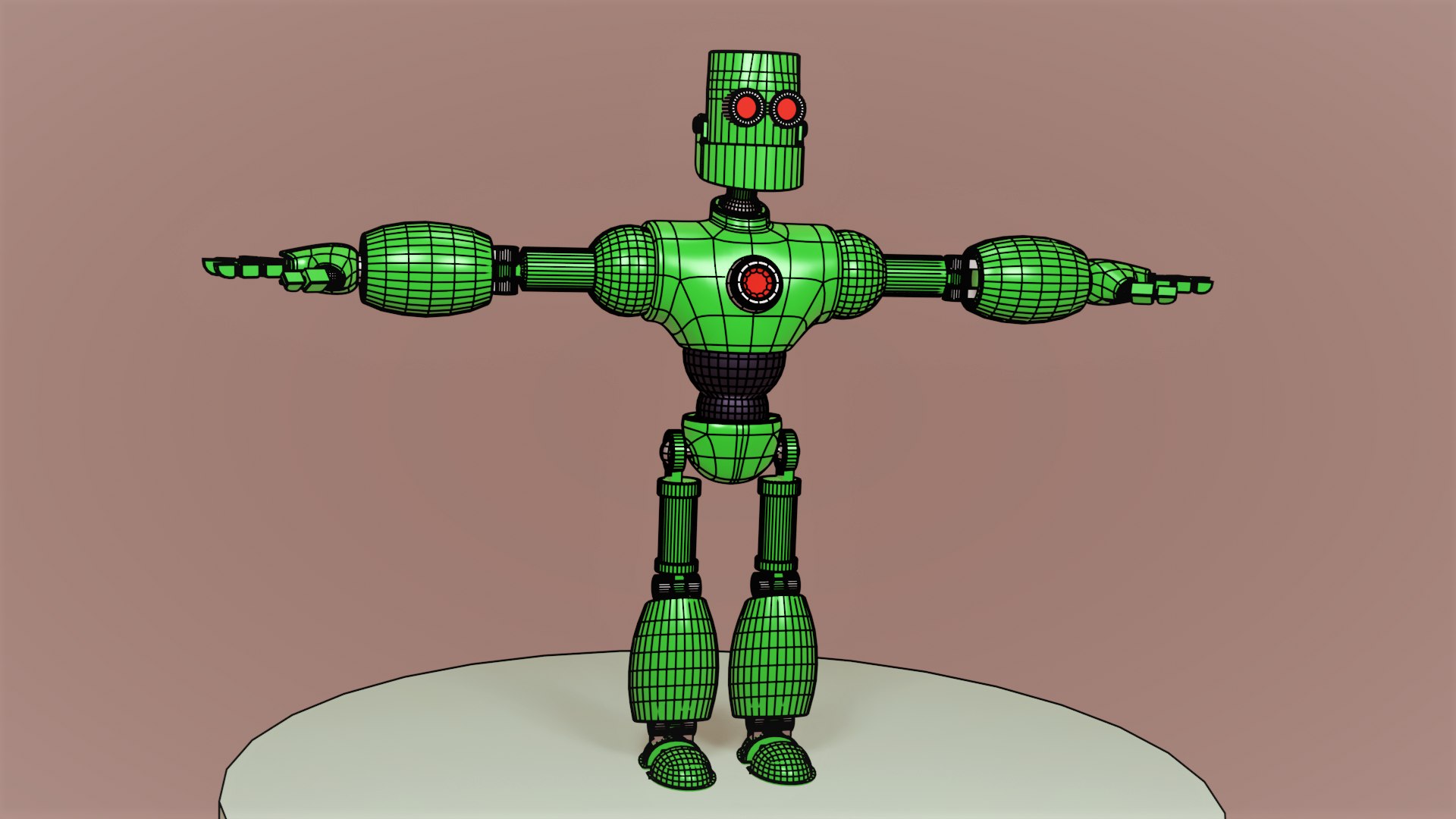 3D green robot - TurboSquid 1947125