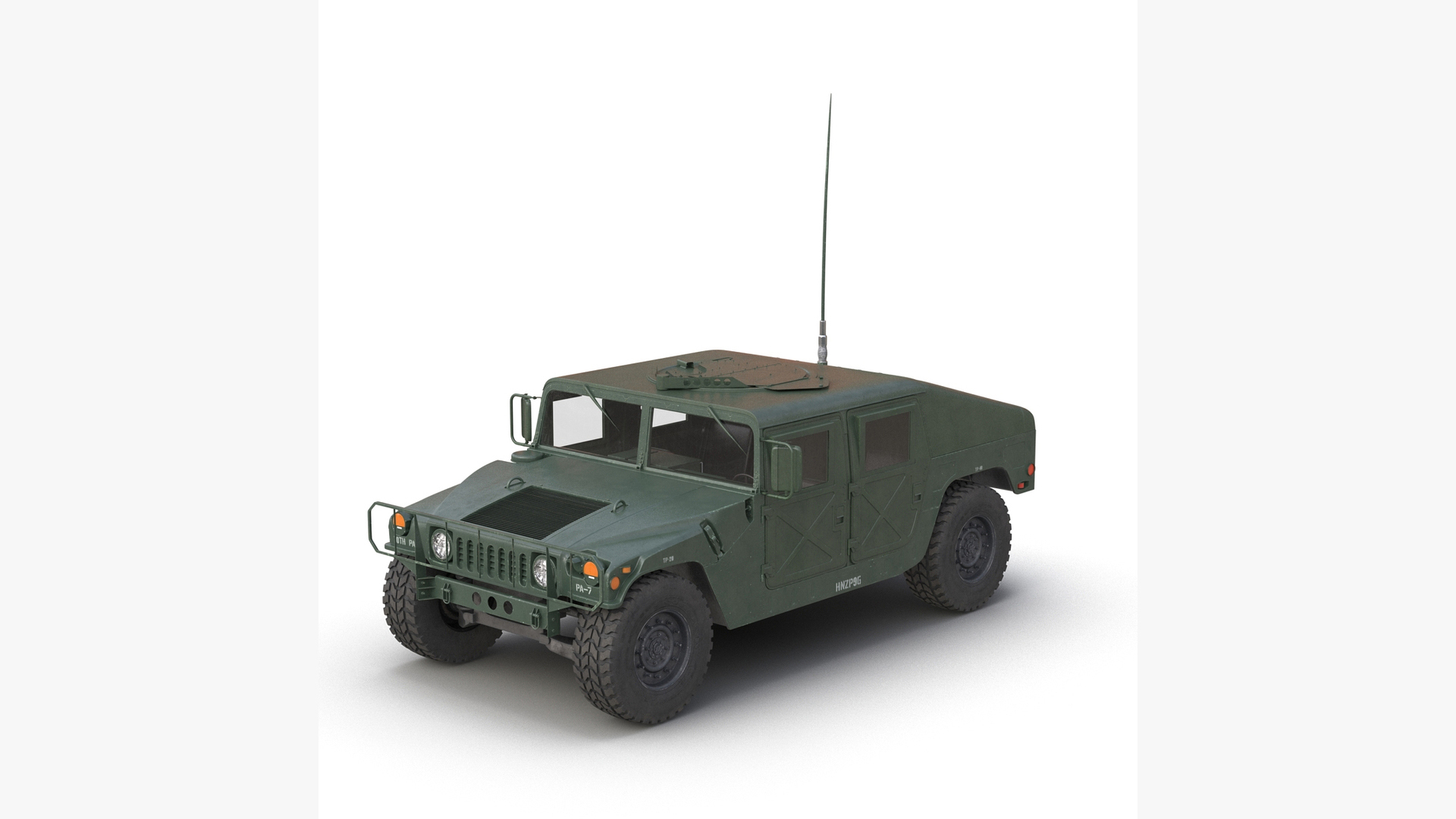 Military Humvee Rigged For Maya Model - TurboSquid 2408150