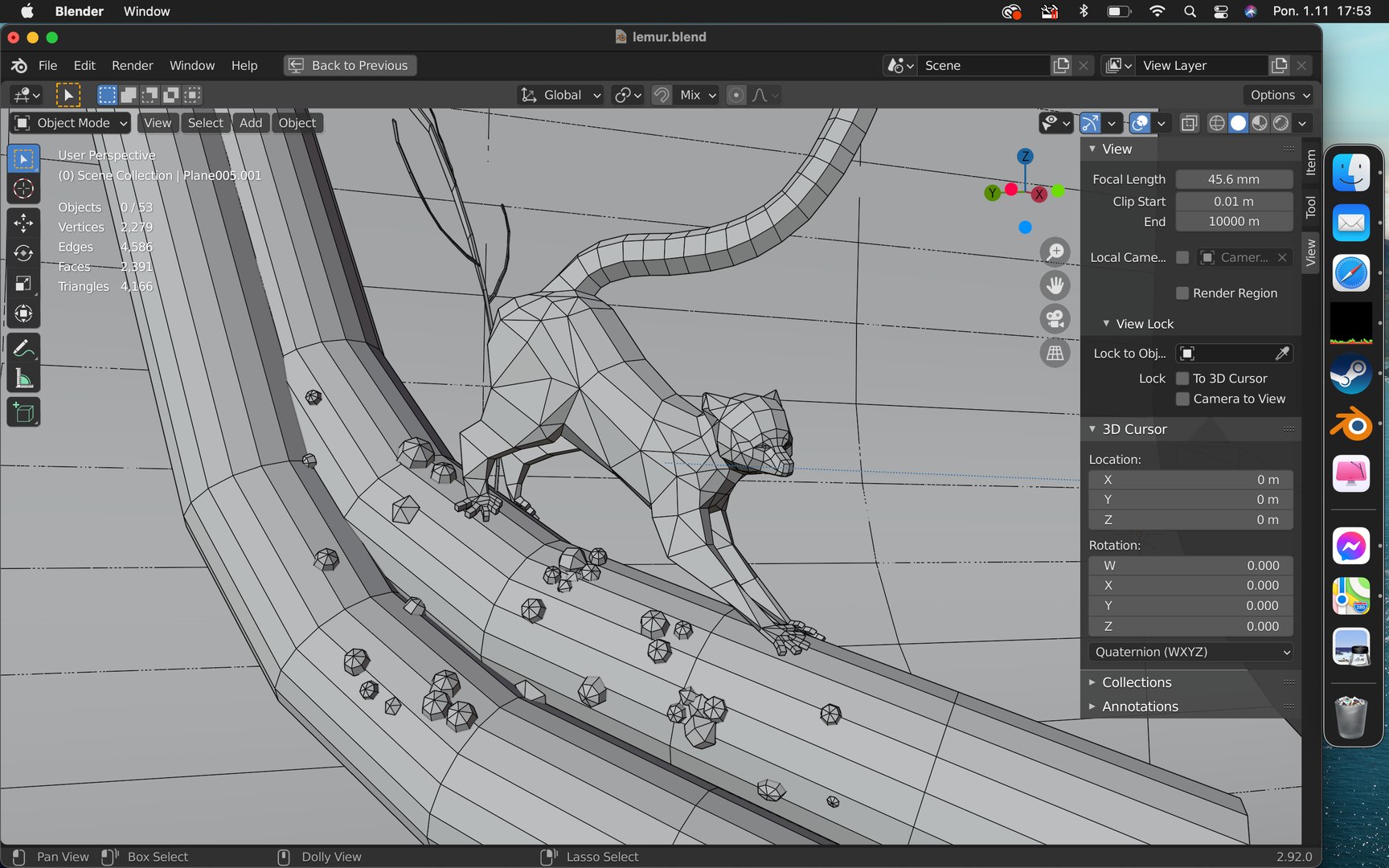 3D Model Low Poly Lemur - TurboSquid 1809701