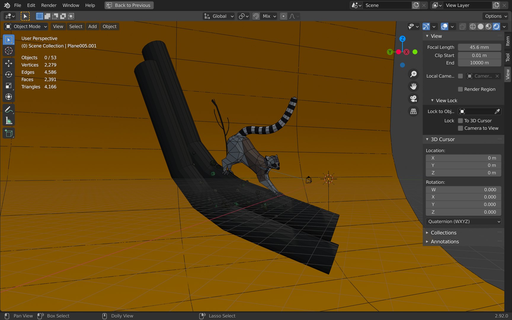 3D Model Low Poly Lemur - TurboSquid 1809701
