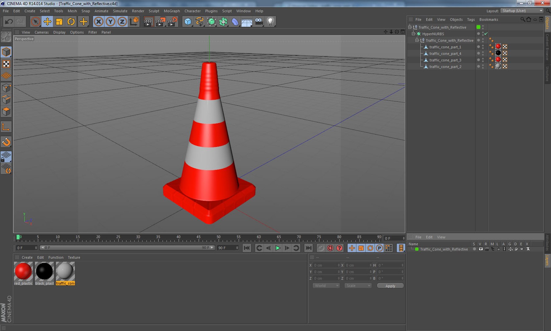 Traffic Cone Reflective 3D Model - TurboSquid 1303616