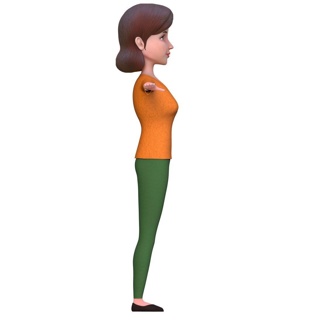 Cartoon Mother Model - TurboSquid 1755481