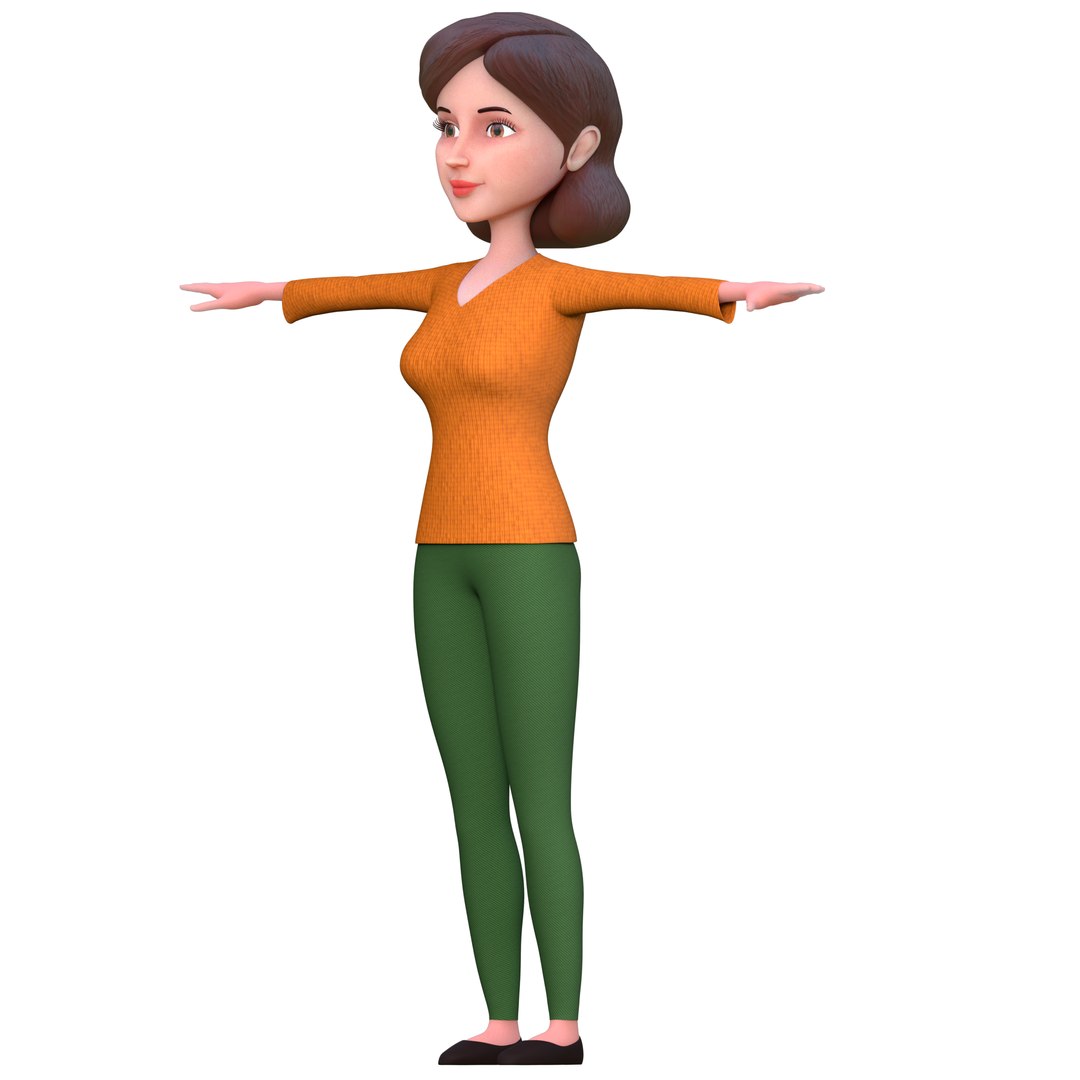 Cartoon Mother Model - TurboSquid 1755481