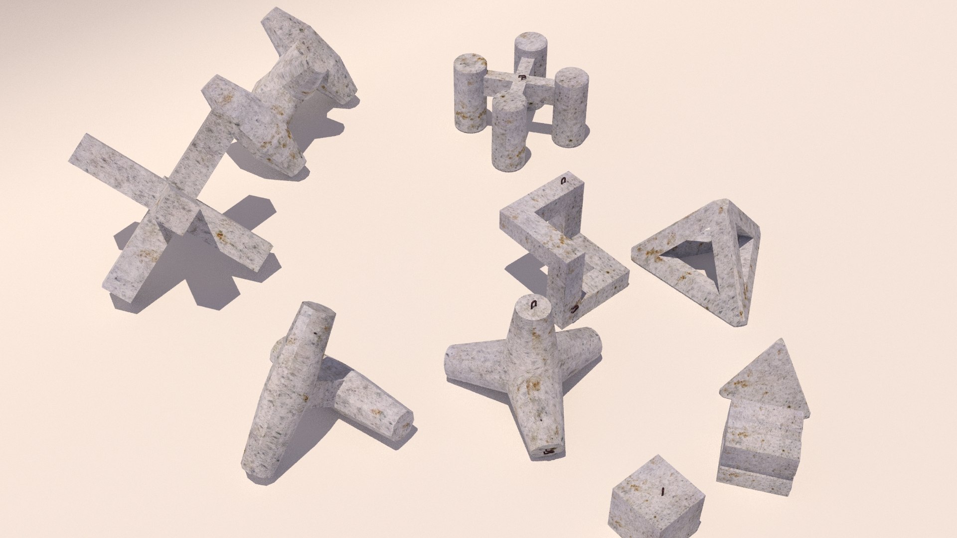 Concrete Blocks 3D - TurboSquid 1718166