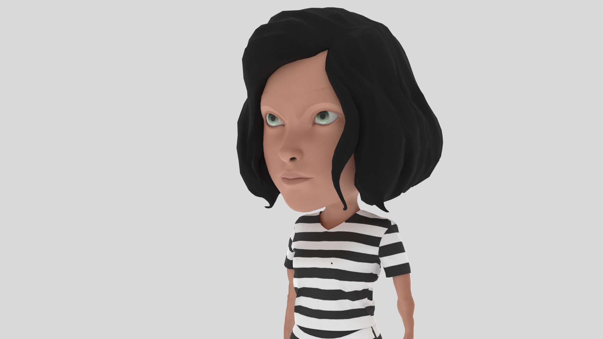 Cartoon Prisoner Woman 3D Model - TurboSquid 2034773