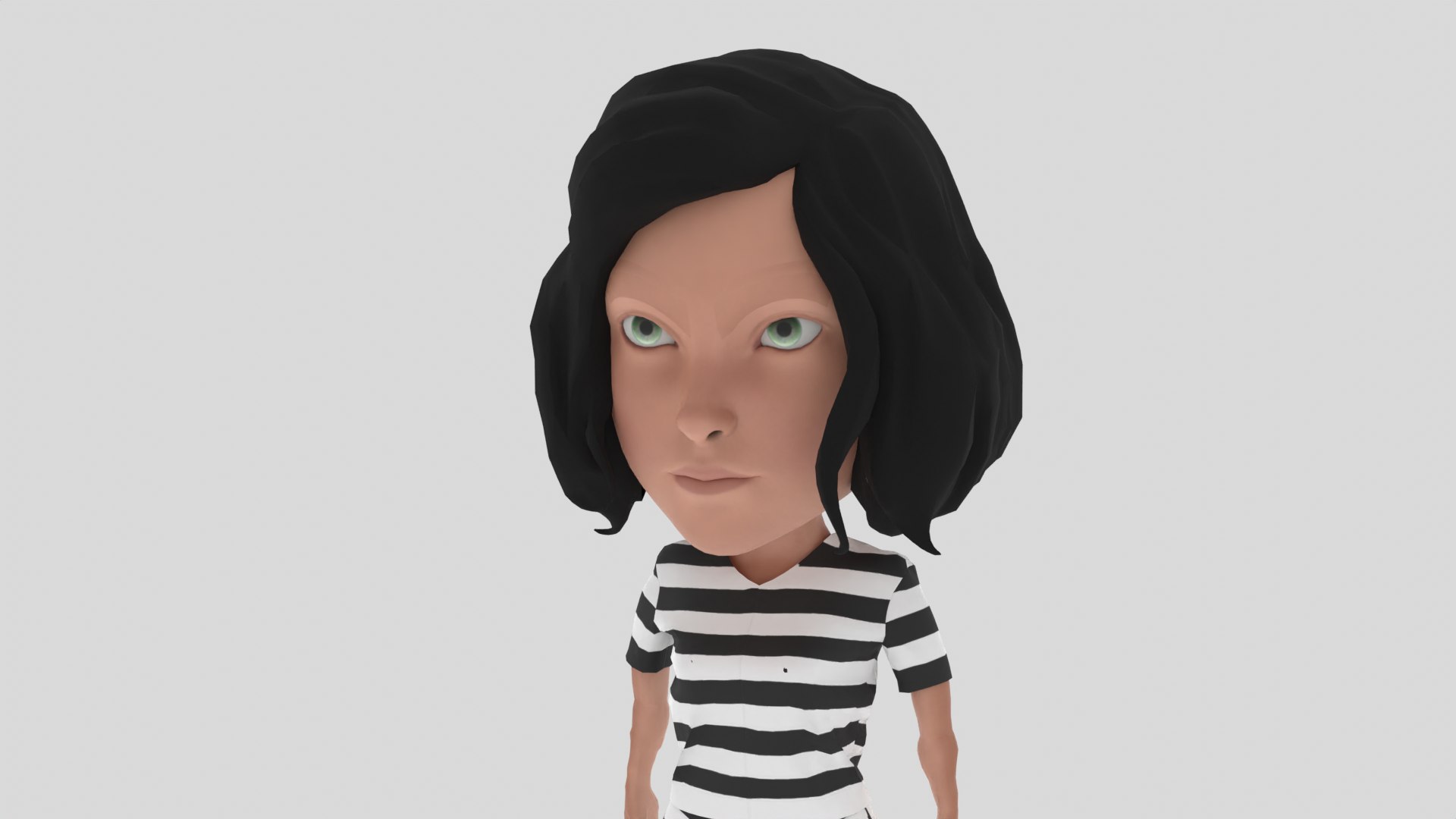 Cartoon Prisoner Woman 3D Model - TurboSquid 2034773