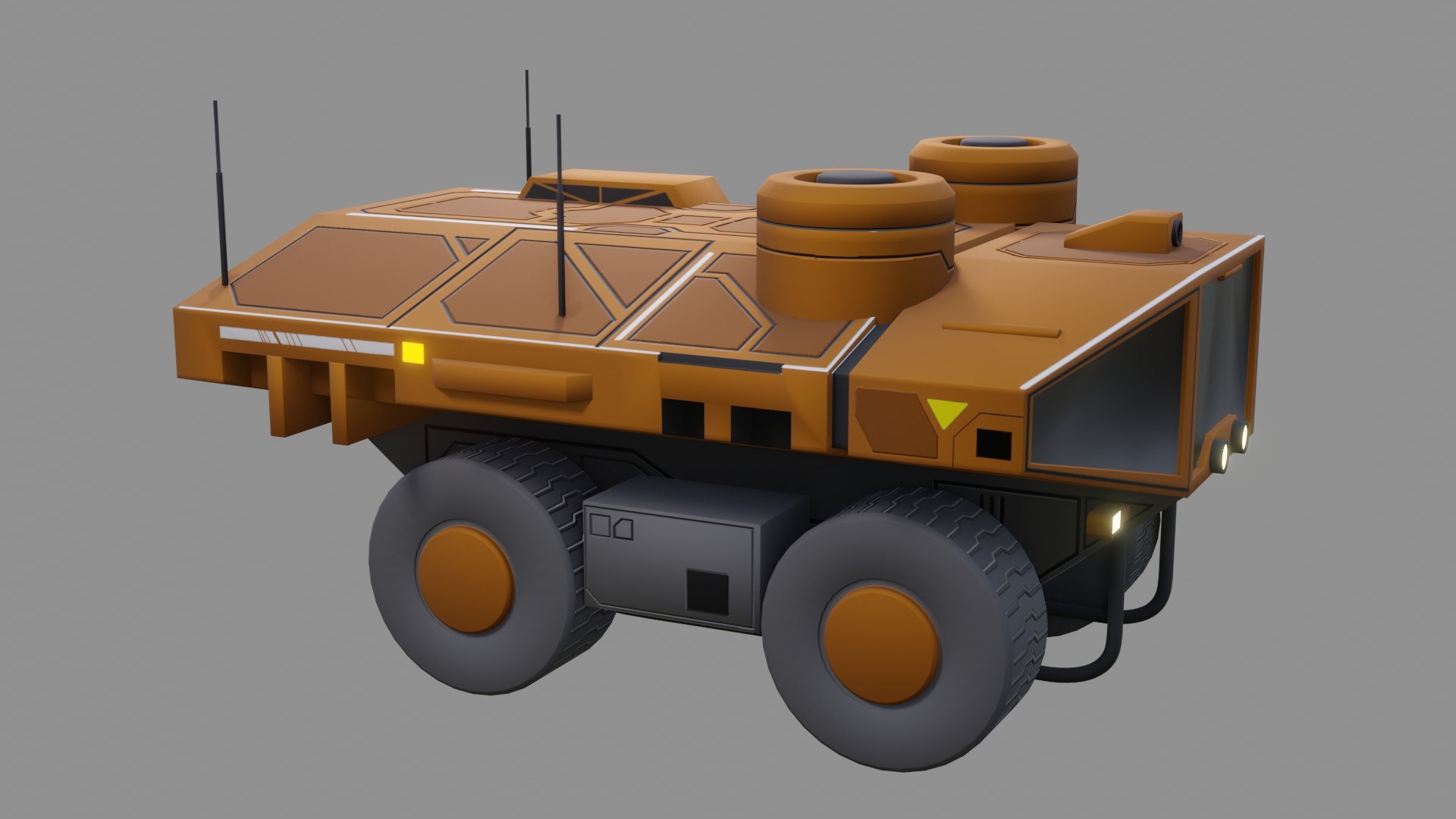Sci-Fi Rover - Low Poly - Game Ready - PBR 3D - TurboSquid 1807362