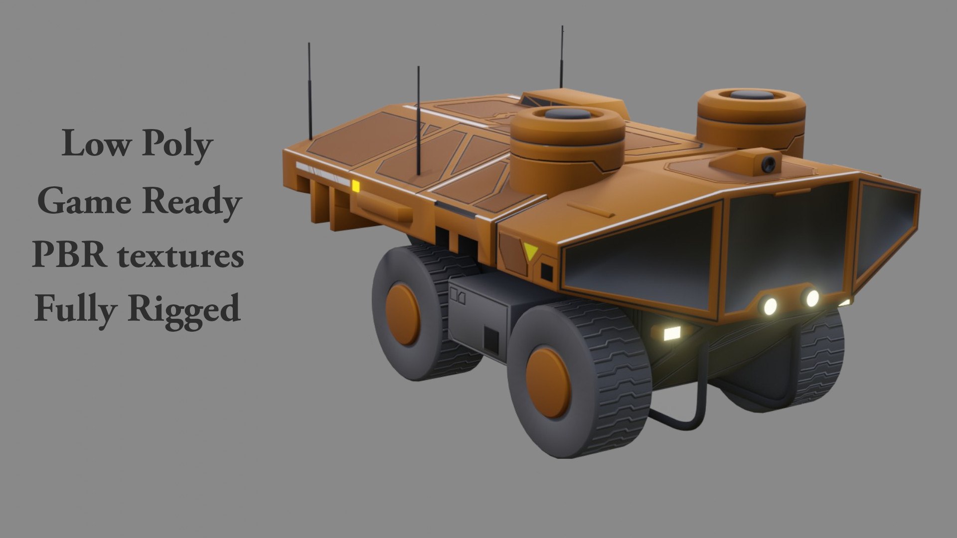 Sci-Fi Rover - Low Poly - Game Ready - PBR 3D - TurboSquid 1807362