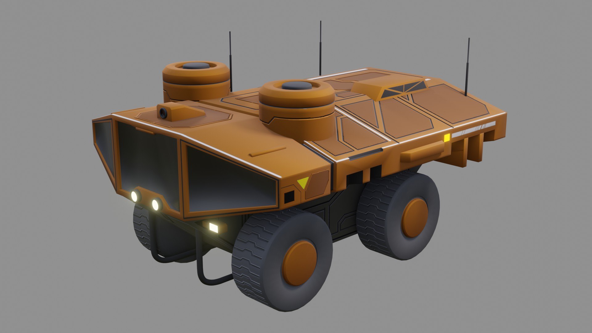 Sci-Fi Rover - Low Poly - Game Ready - PBR 3D - TurboSquid 1807362
