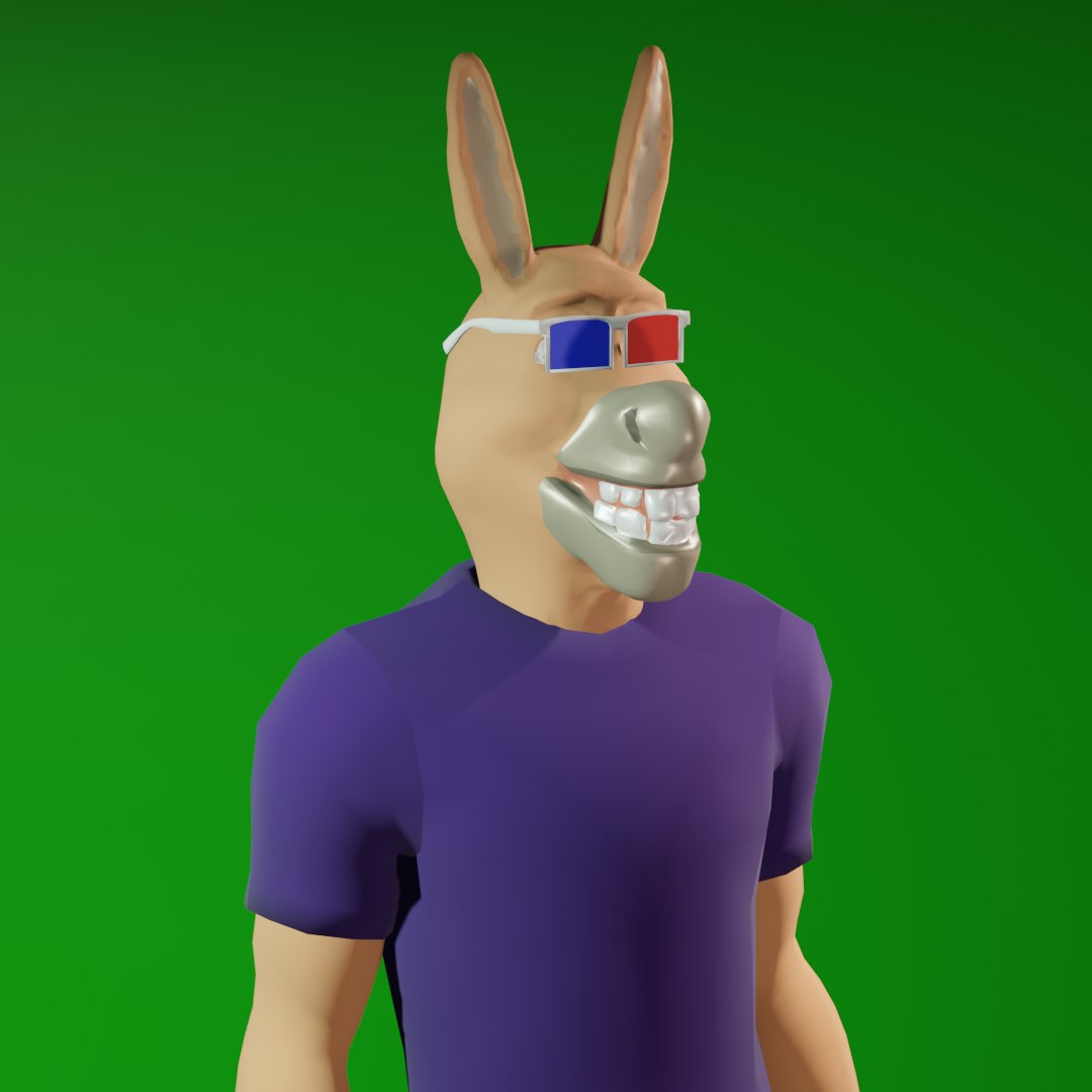 3D Donkey Man - 3d NFT Characters Model - TurboSquid 1881557