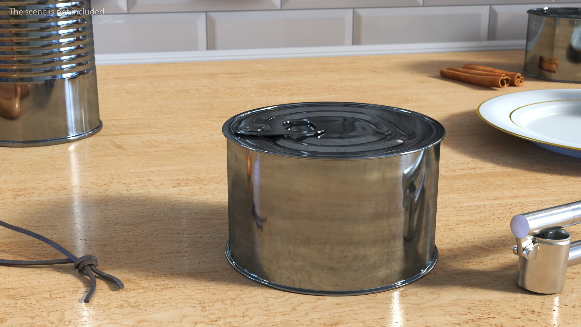 3D Food Tin Can With Pull Tab Model - TurboSquid 2346112