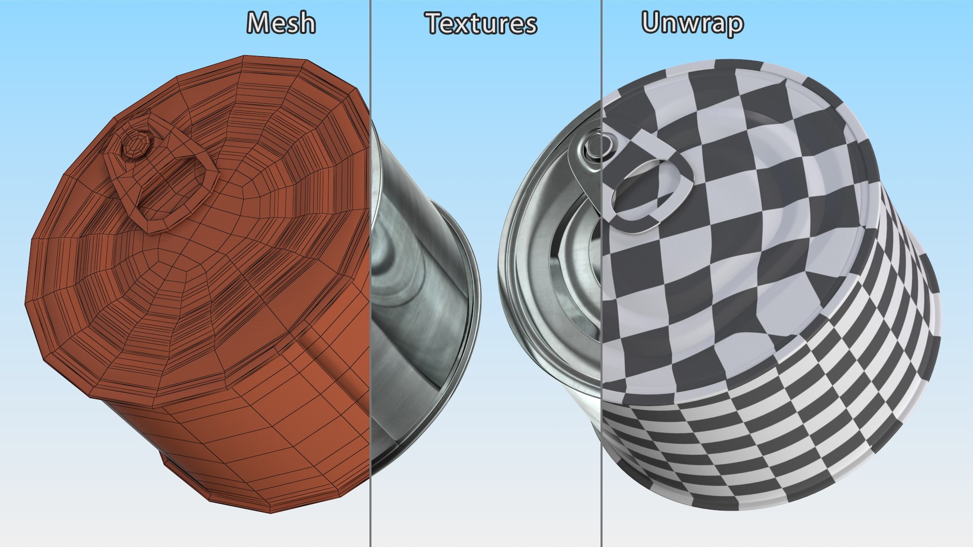 3D Food Tin Can With Pull Tab Model - TurboSquid 2346112