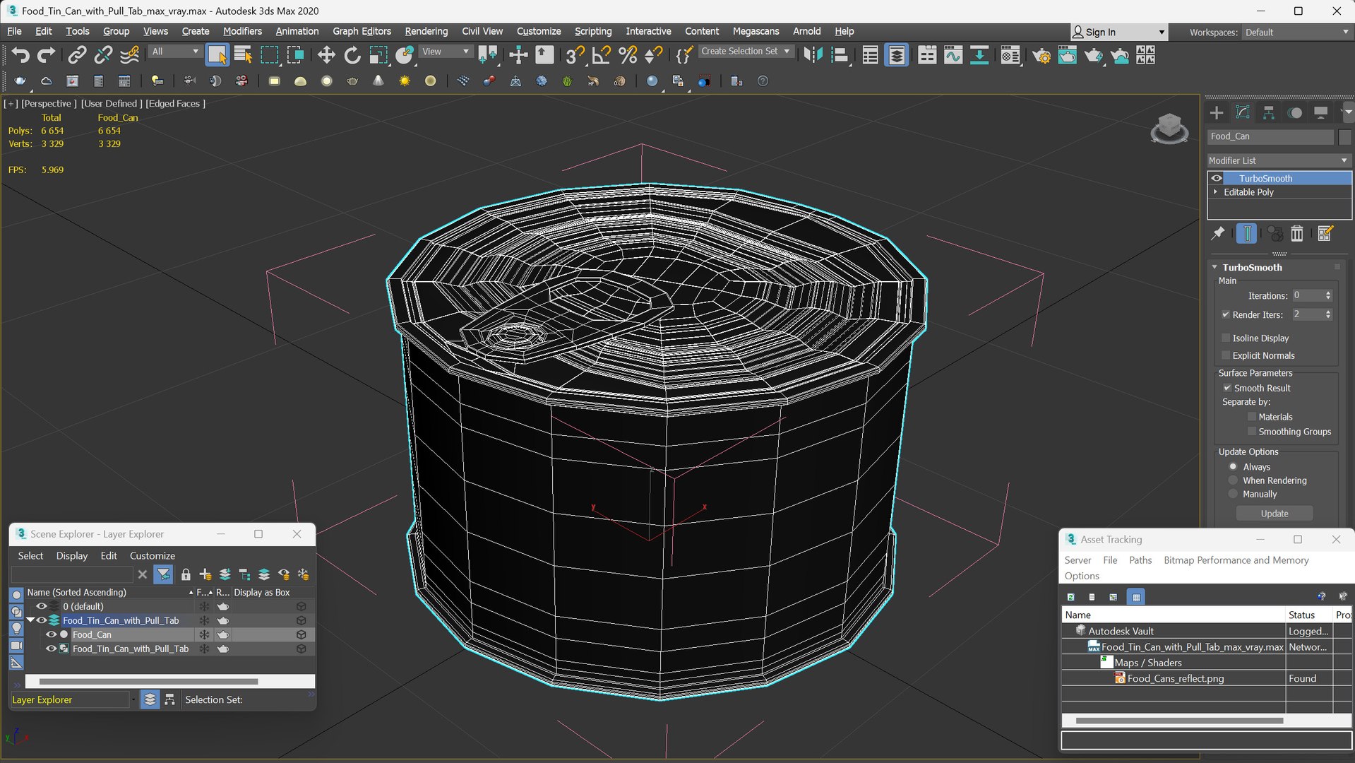 3D Food Tin Can With Pull Tab Model - TurboSquid 2346112