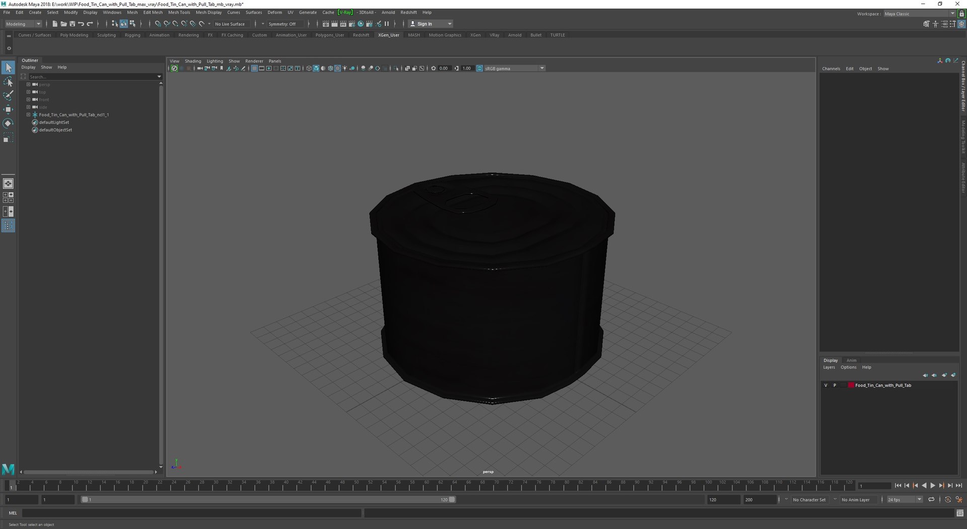 3D Food Tin Can With Pull Tab Model - TurboSquid 2346112