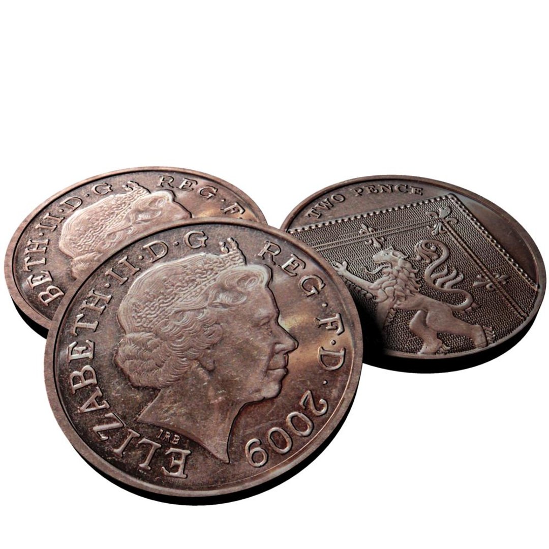 British Pence 2009 3d Model