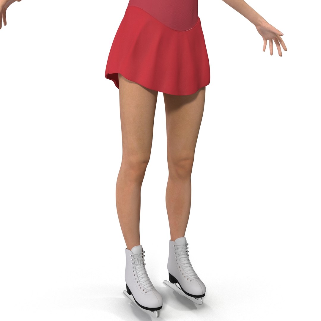 3d women figure skater model