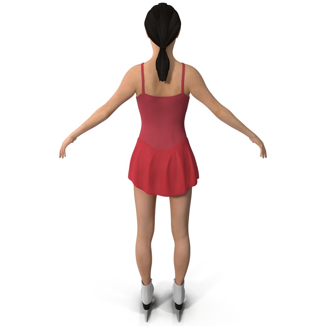 3d women figure skater model