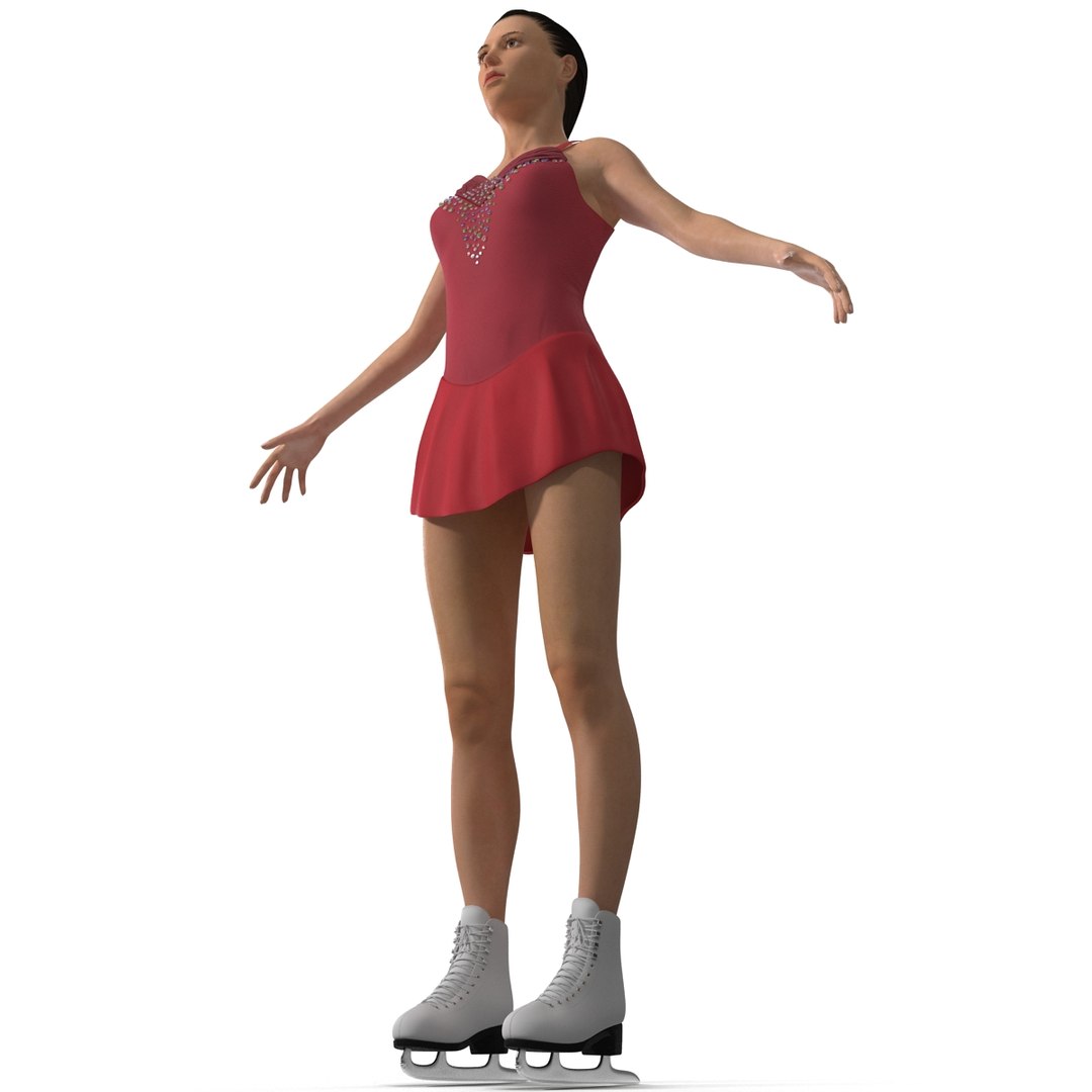 3d women figure skater model