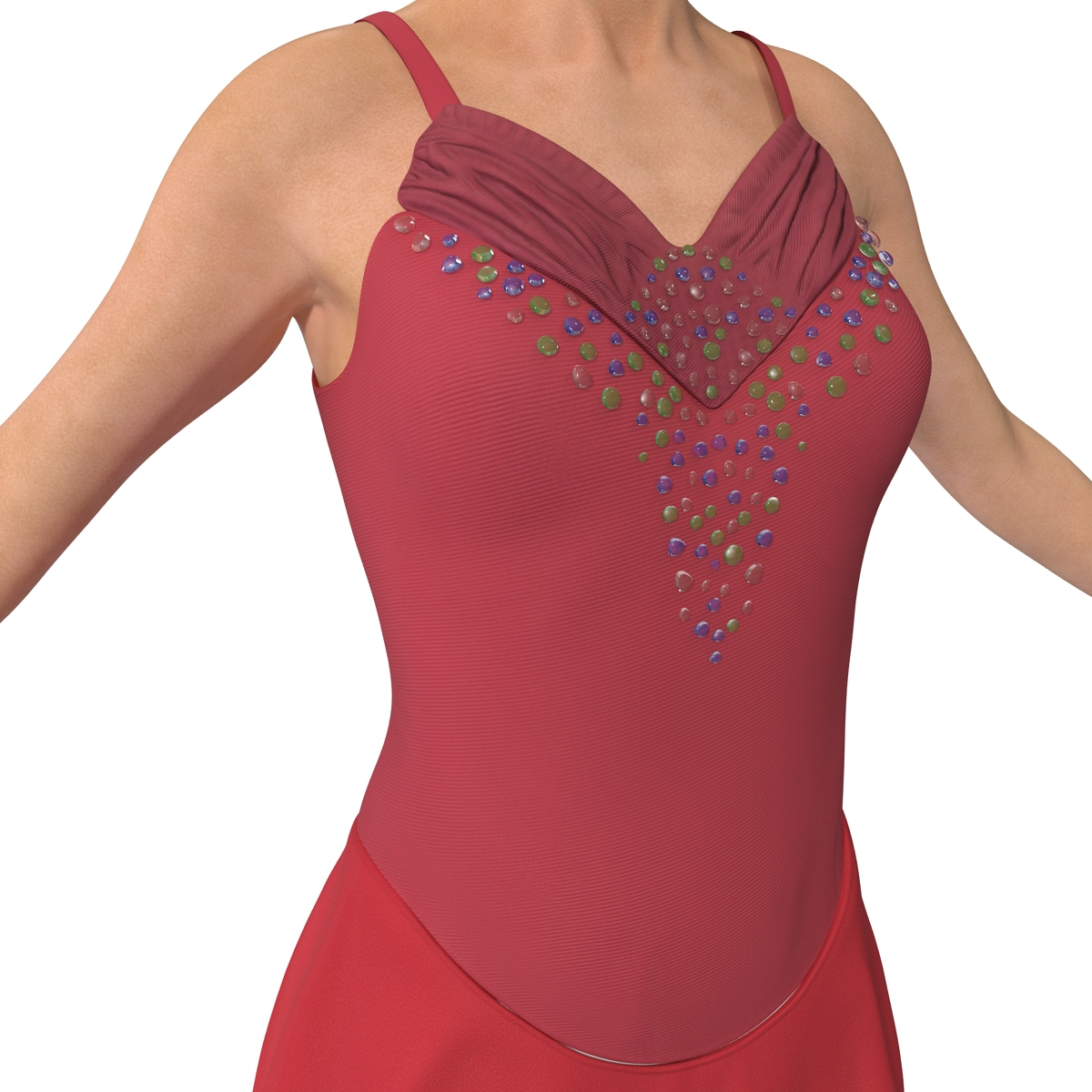 3d women figure skater model