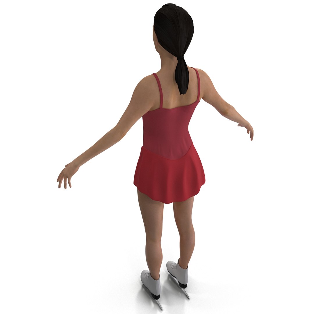 3d women figure skater model