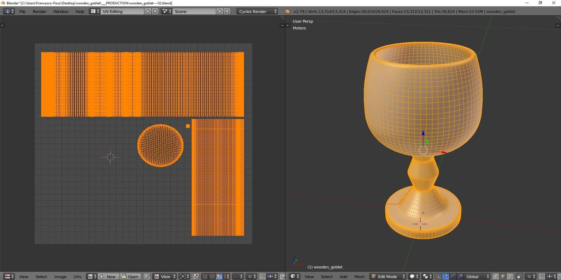 3D model wooden goblet - TurboSquid 1396191