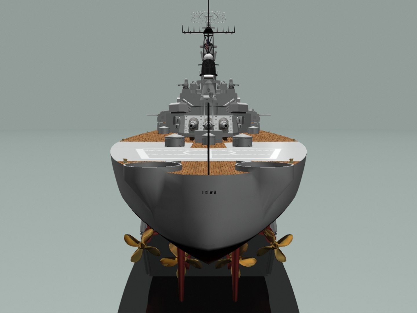 Iowa Battleships 3d Obj
